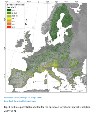 Soil degradation | Forest Information System of Europe